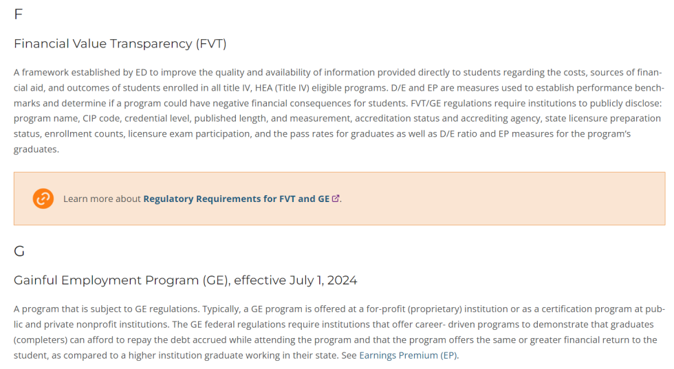 At a Loss for Words? Check Out Our FVT/GE Glossary | National Student ...